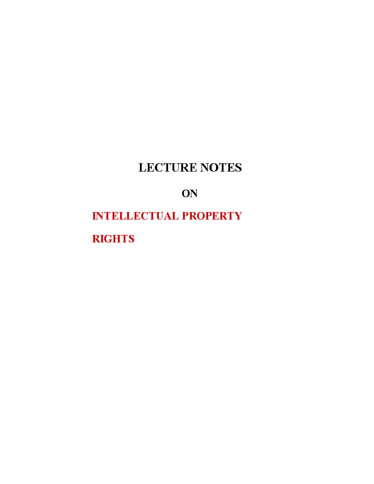 IPR 2023 Final Exam Notes on Intellectual Property Rights and Trademark ...