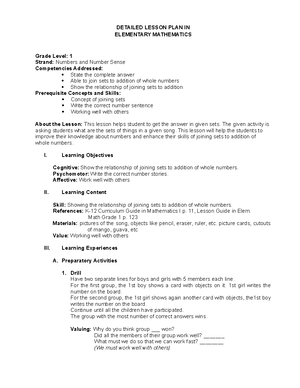 5ES Detailed Lesson PLAN IN MATH - 5ES DETAILED LESSON PLAN IN GRADE 2 ...