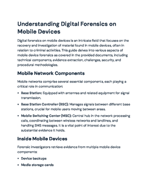 Digital Forensics: Email & Network Forensics Overview and Challenges ...