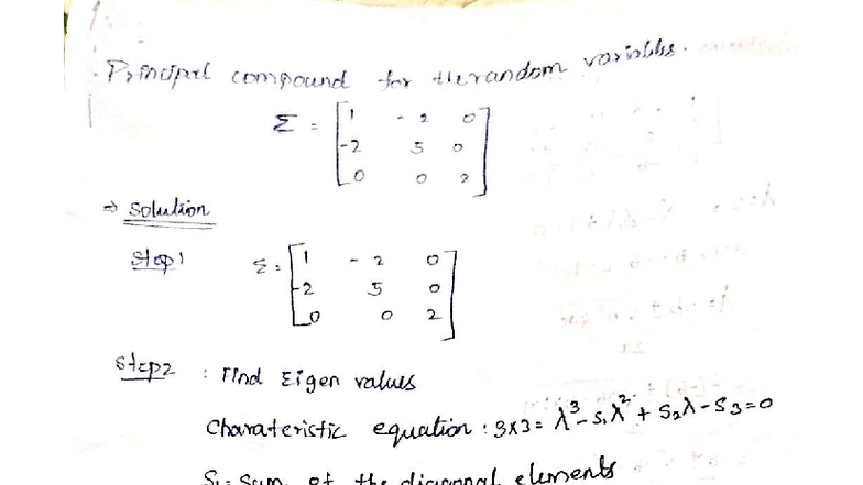 Principal Component Analysis Notes - ME CSE - Studocu