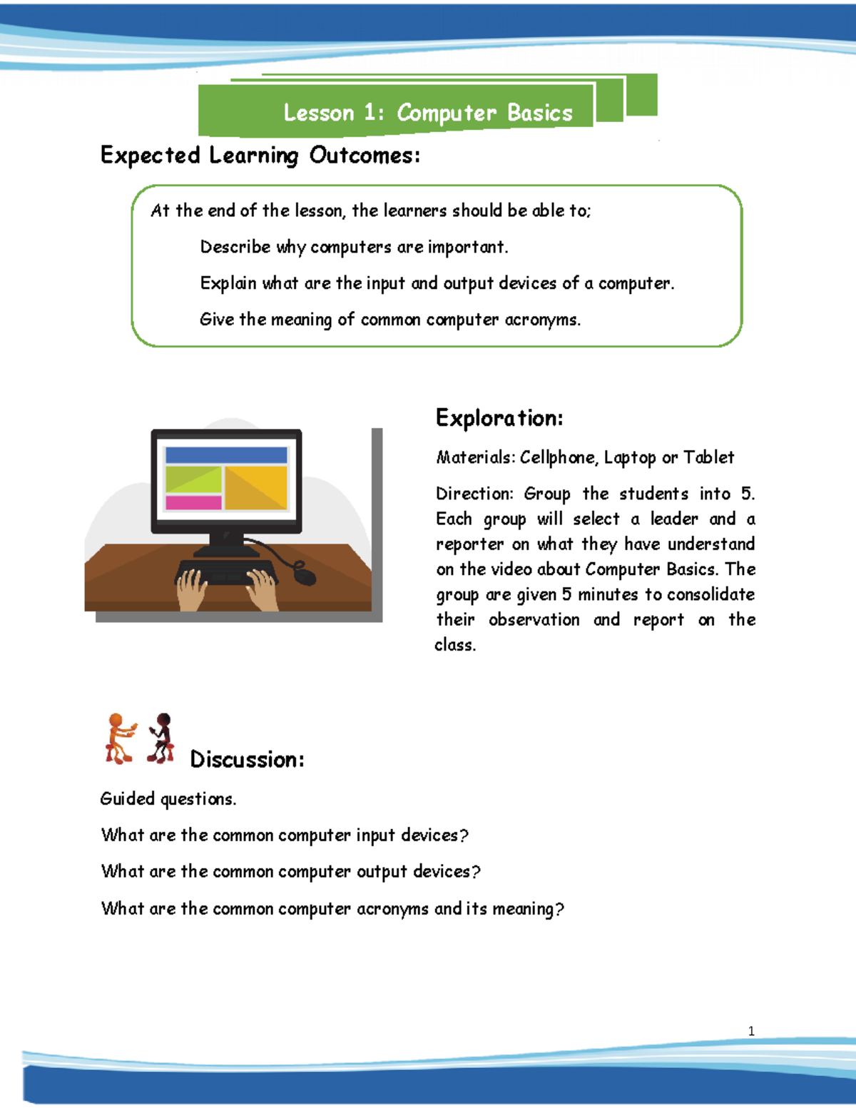 Lesson 5 System Unit Assembly - Expected Learning Outcomes: Exploration ...