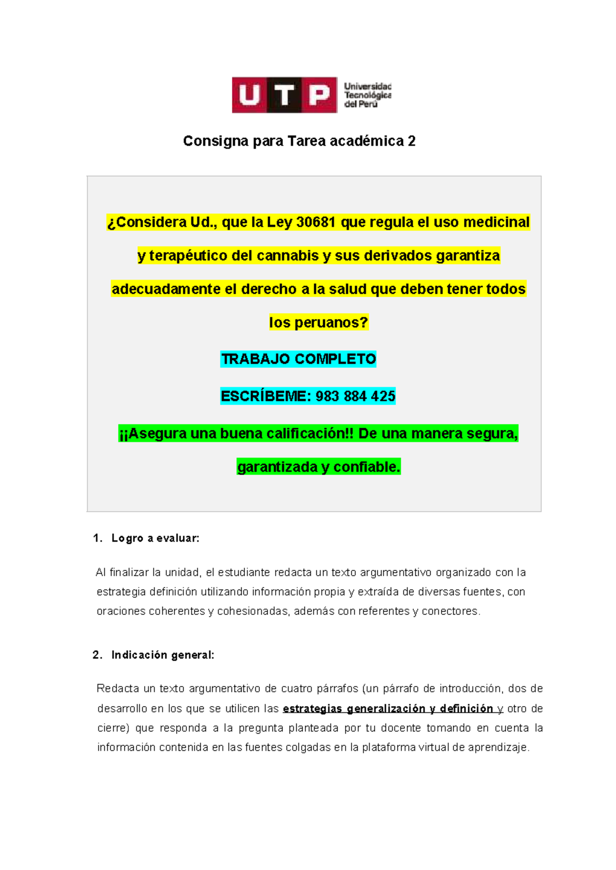 Tarea Académica 2: Análisis de la Ley 30681 y el Derecho a la Salud ...