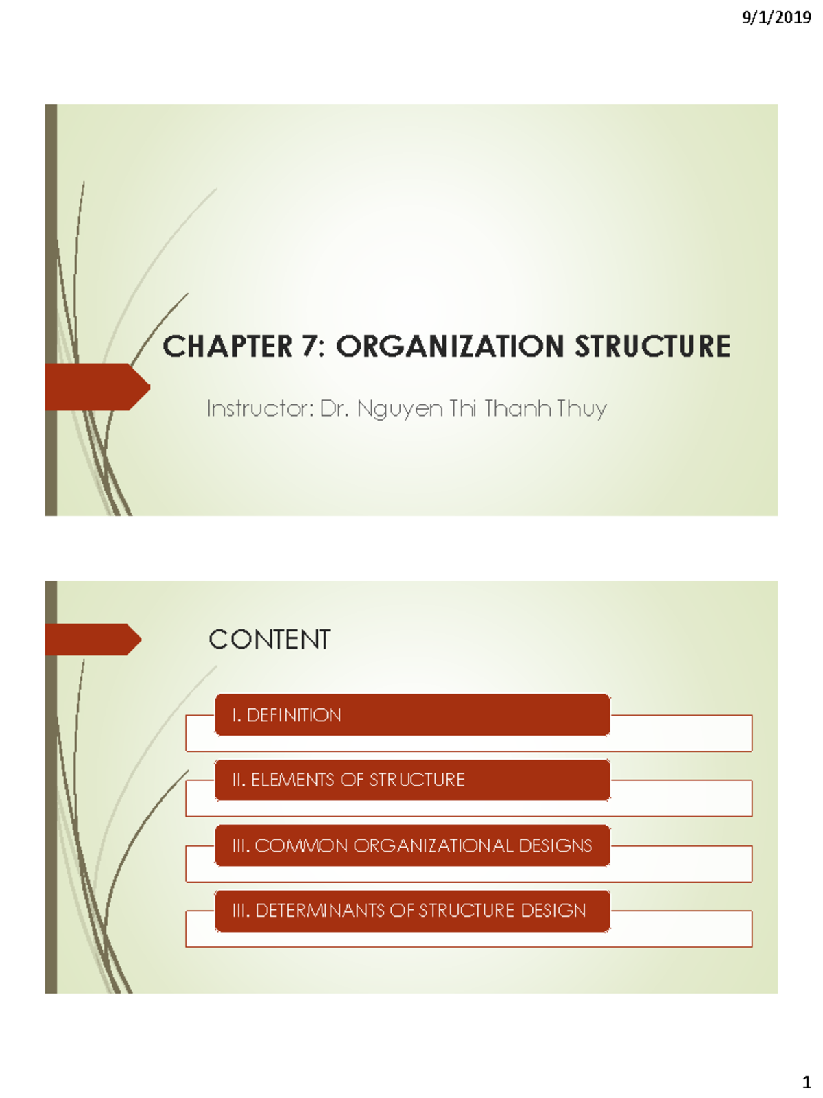 CHAPTER 7: ORGANIZATION STRUCTURE - Key Concepts & Designs - Studocu