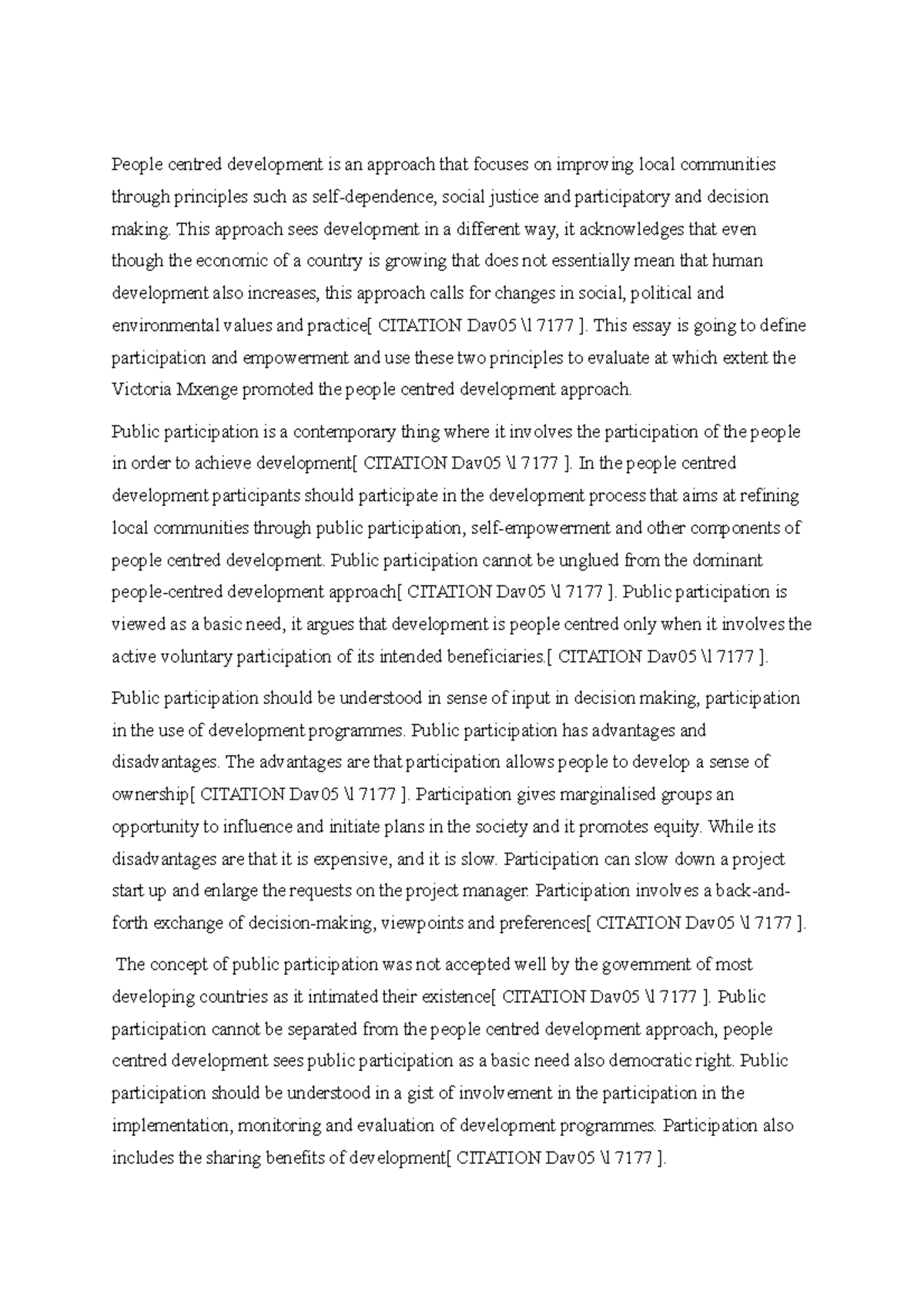 People-Centered Development: Lessons from the Victoria Mxenge Project ...