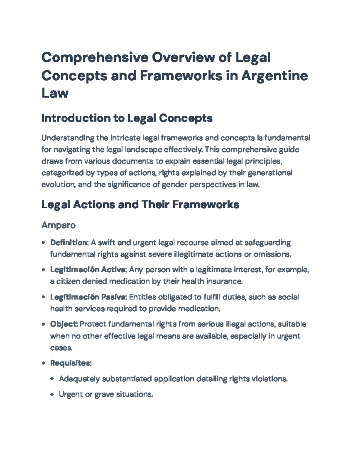 Comprehensive Overview of Legal Frameworks in Argentine Law ...