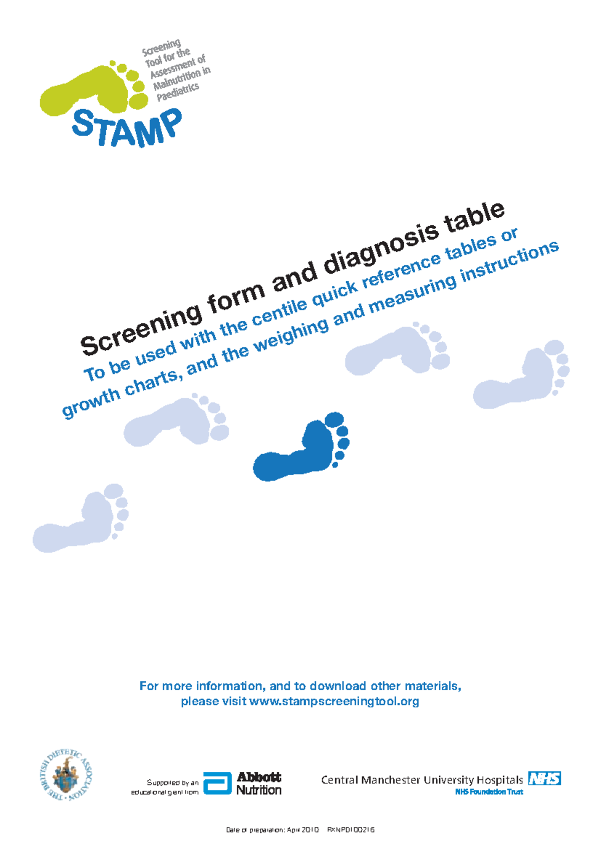 STAMP Screening Form: Nutritional Assessment for Children - Studocu