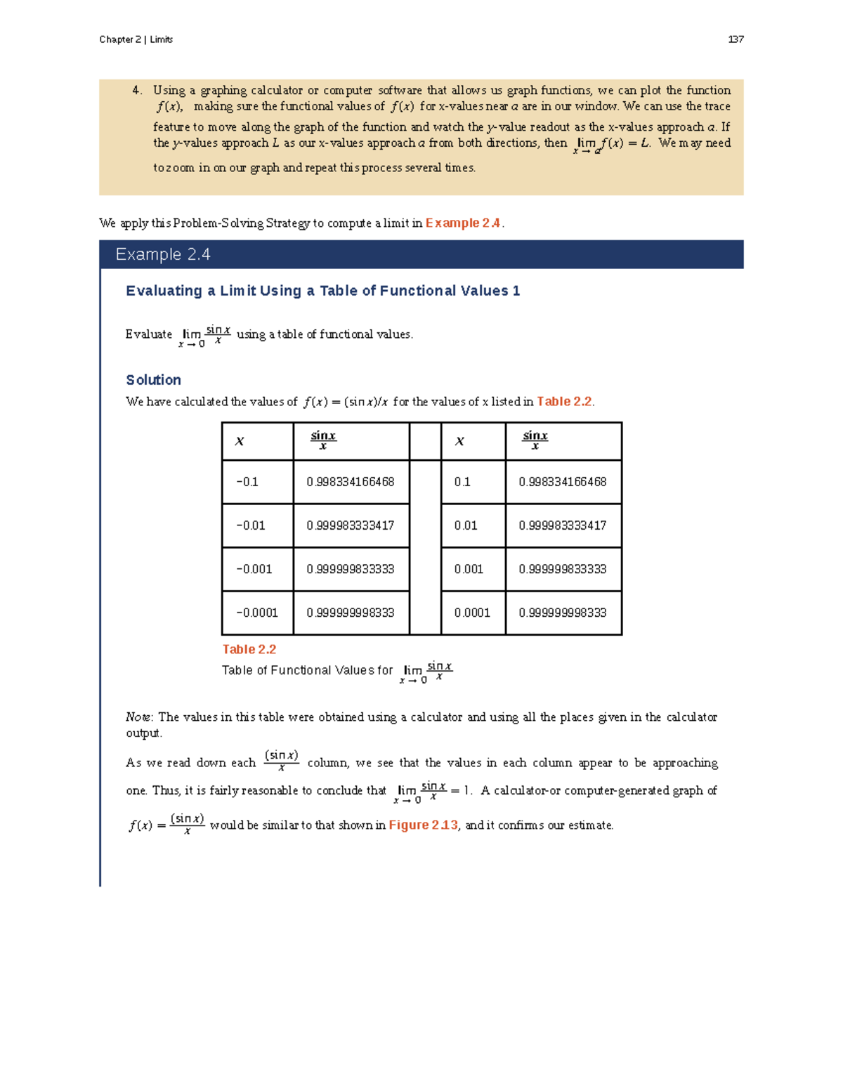 Chapter 2: Limits and Evaluating Functions in Calculus 137 - Studocu