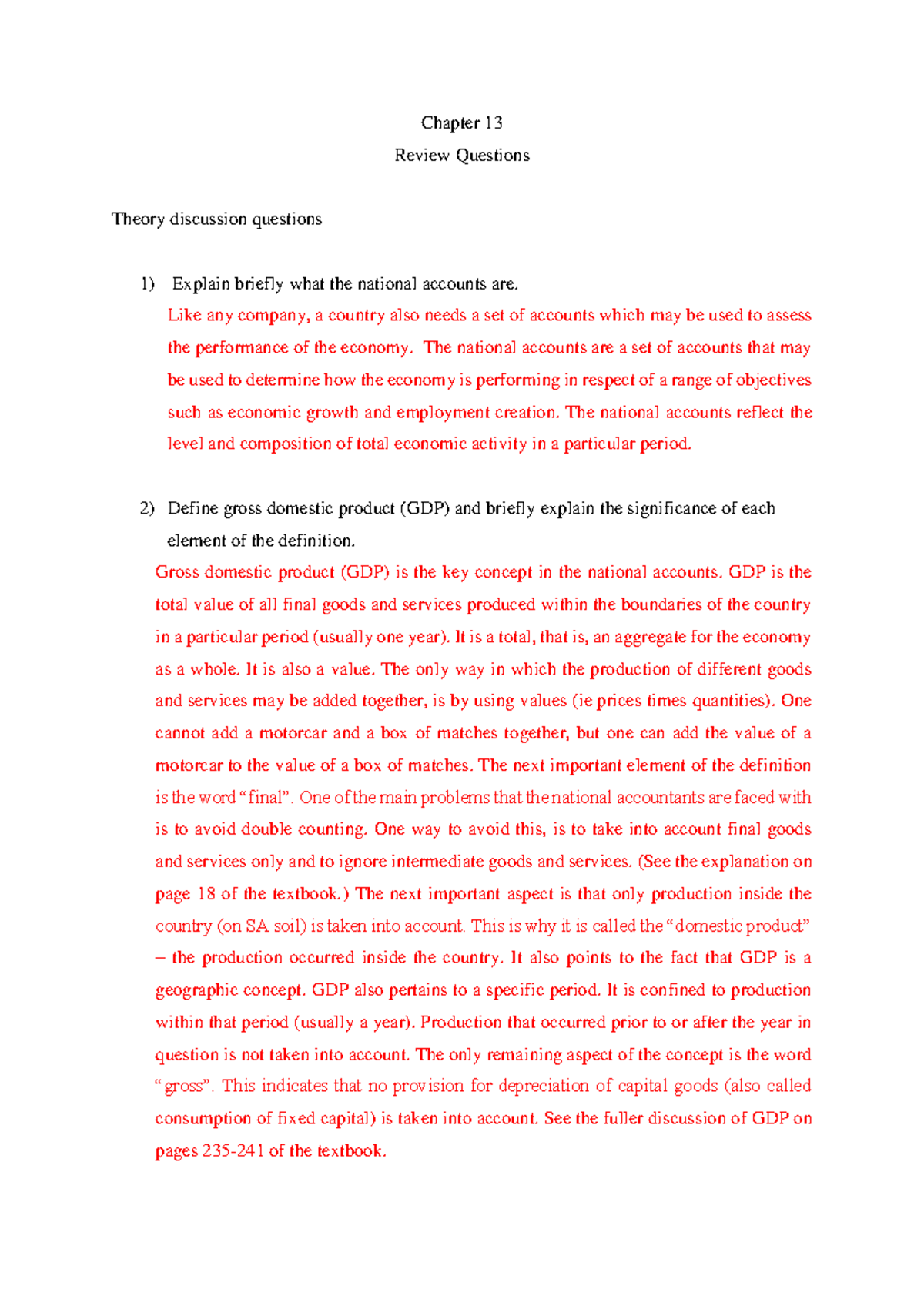 Chapter 13: Measuring Economic Performance and Key Concepts in GDP ...