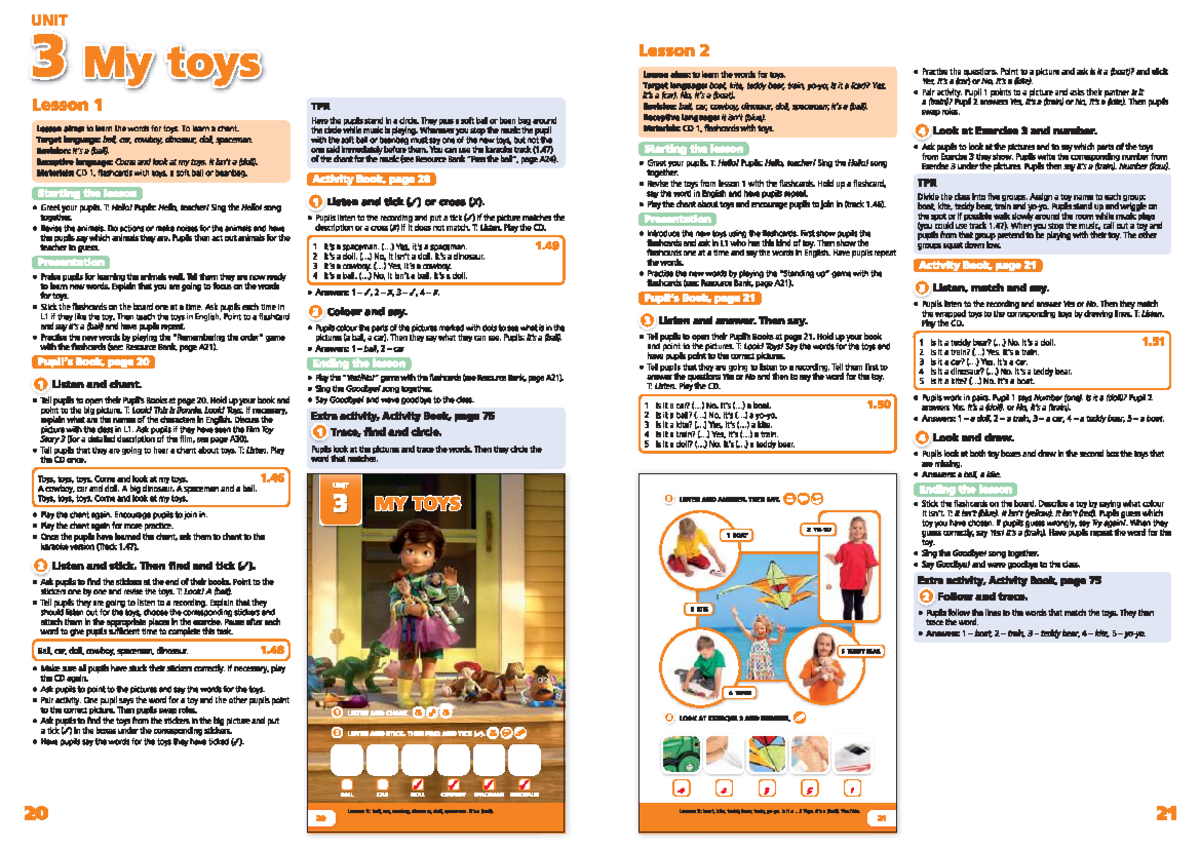 UNIT 3: My Toys - Lesson 2 Activities and Language Practice - Studocu