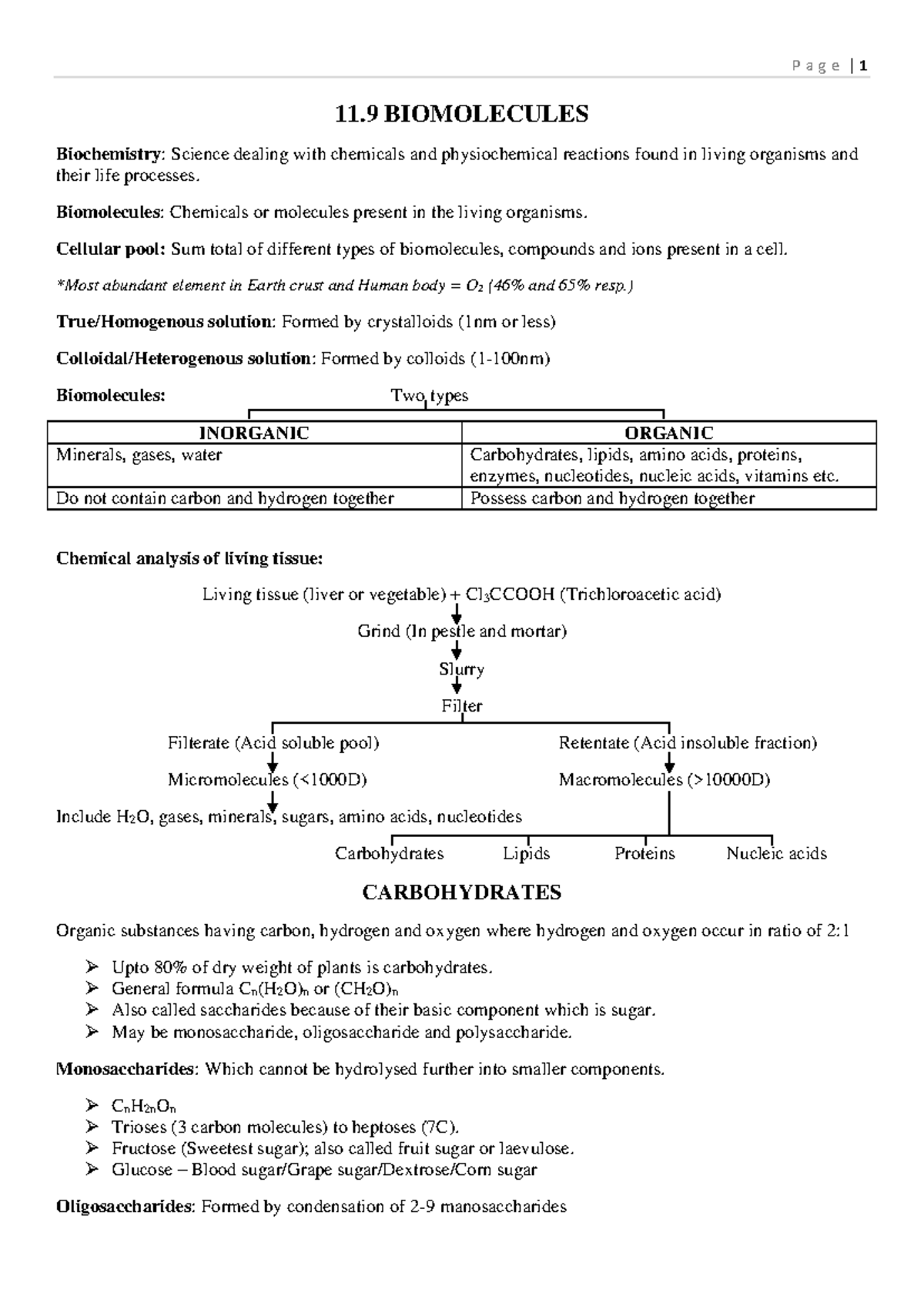 11.9 Final Exam Study Guide: Biomolecules Overview in Biochemistry ...