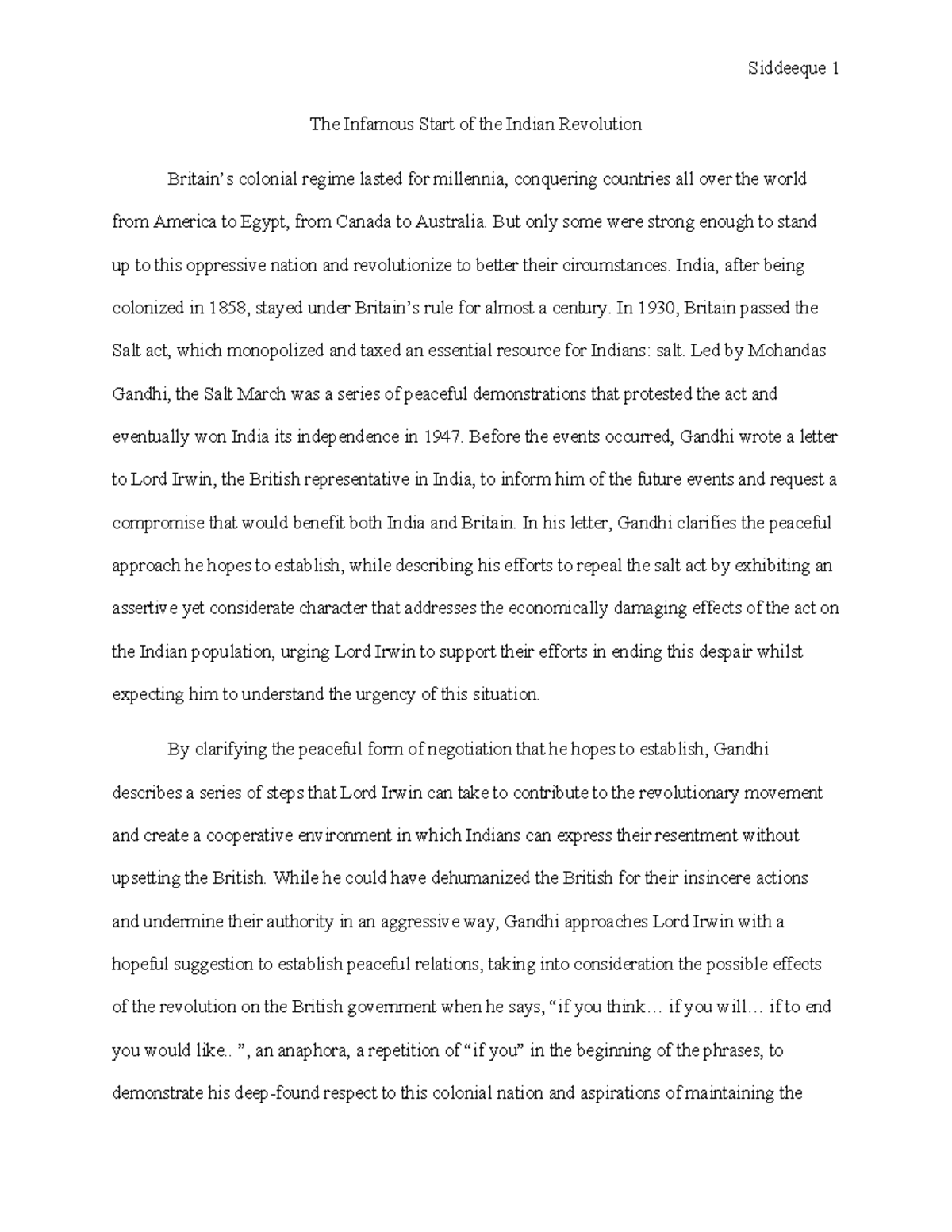 Gandhi's Letter to Lord Irwin: A Call for Peaceful Negotiation in the ...