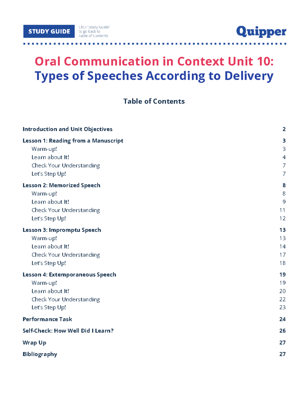 PDF OC-11 Unit-10 Types-of-Speeches-According-to-Delivery-4-topics ...