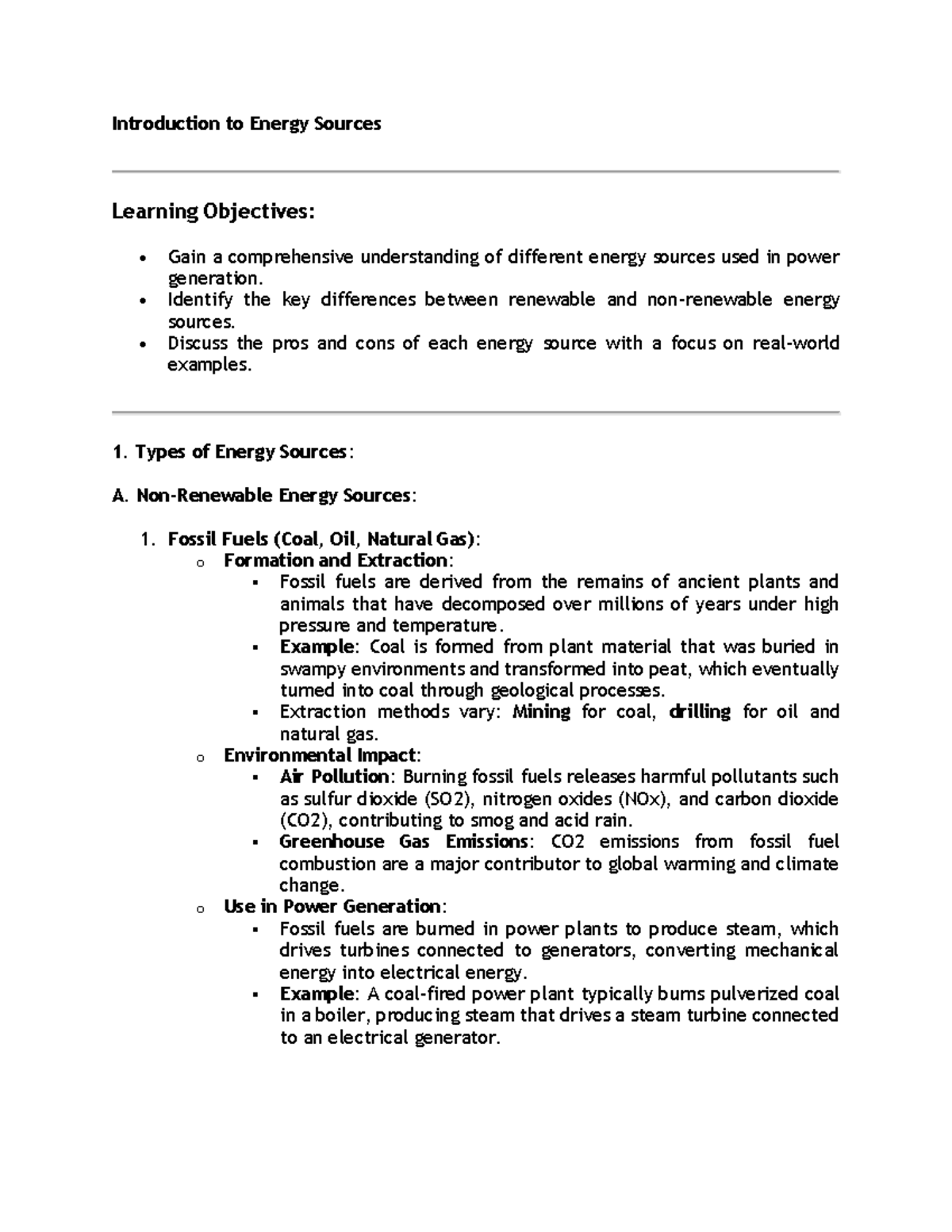 ELL 112 WEEK 2 - week2 - Introduction to Energy Sources Learning ...
