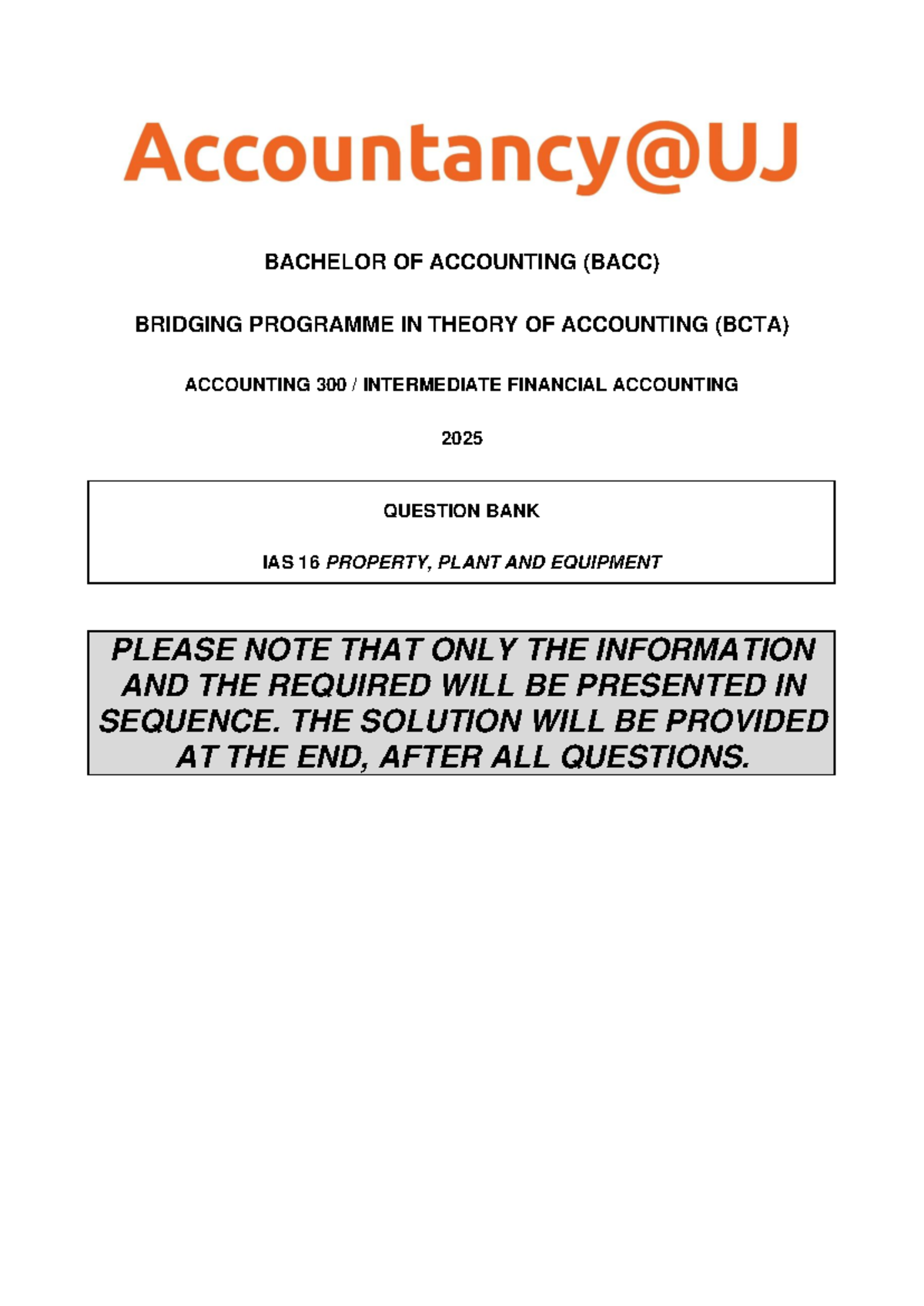 IAS 16 Property, Plant and Equipment Insights - ACC 300 Final Exam ...