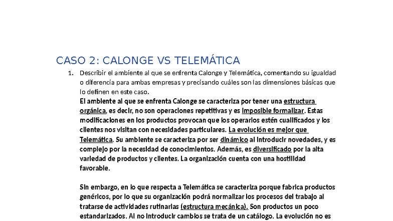 CASO 2: ANÁLISIS DE AMBIENTES EN CALONGE Y TELEMÁTICA - Studocu