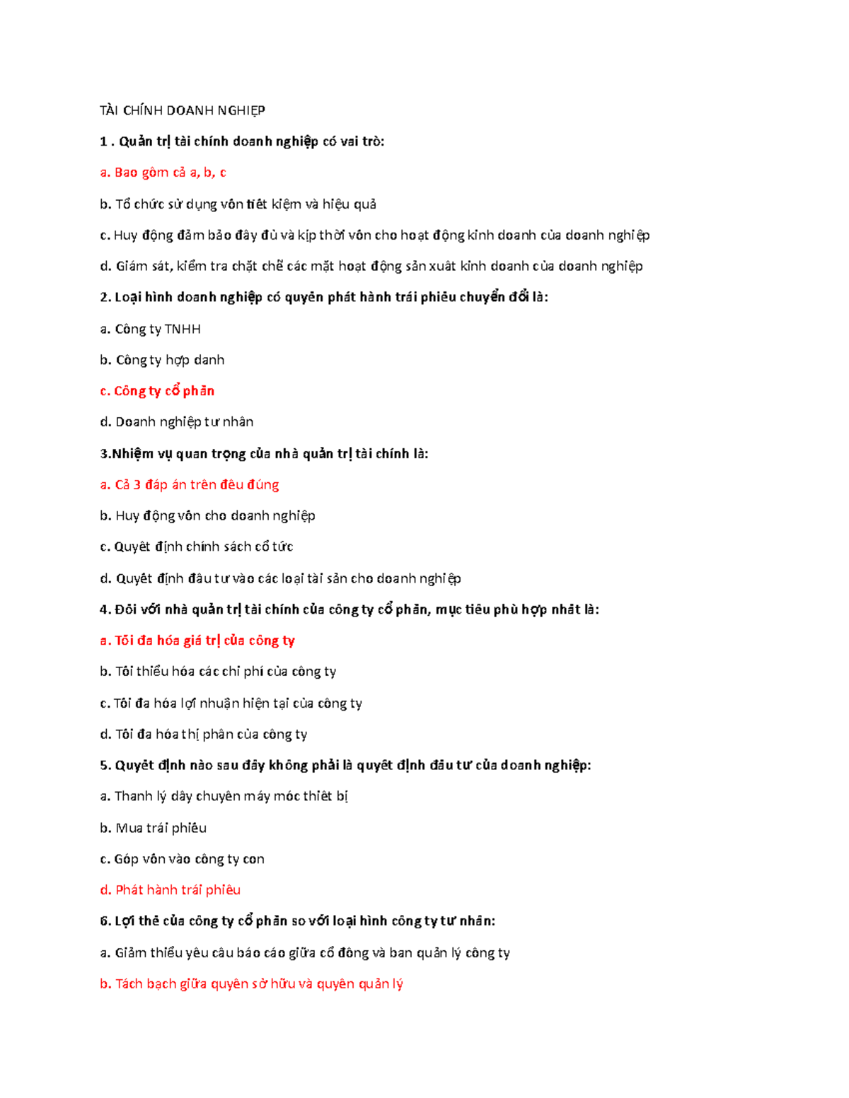 TÀI Chính Doanh NGHIỆP - rất hay - TÀI CHÍNH DOANH NGHI PỆ Qu n tr tài ...