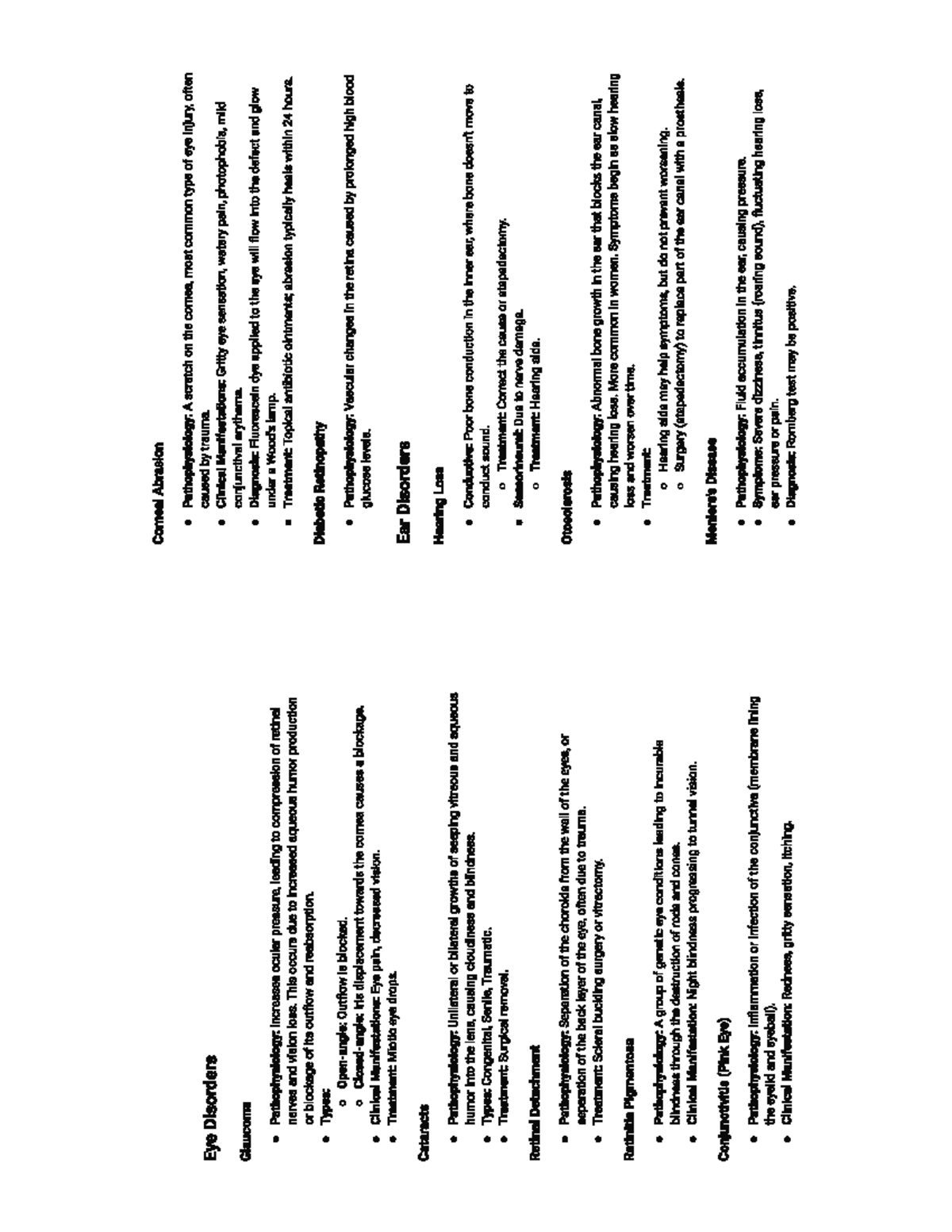 Exam 2 Neuro: Pathophysiology of Eye and Ear Disorders - Studocu