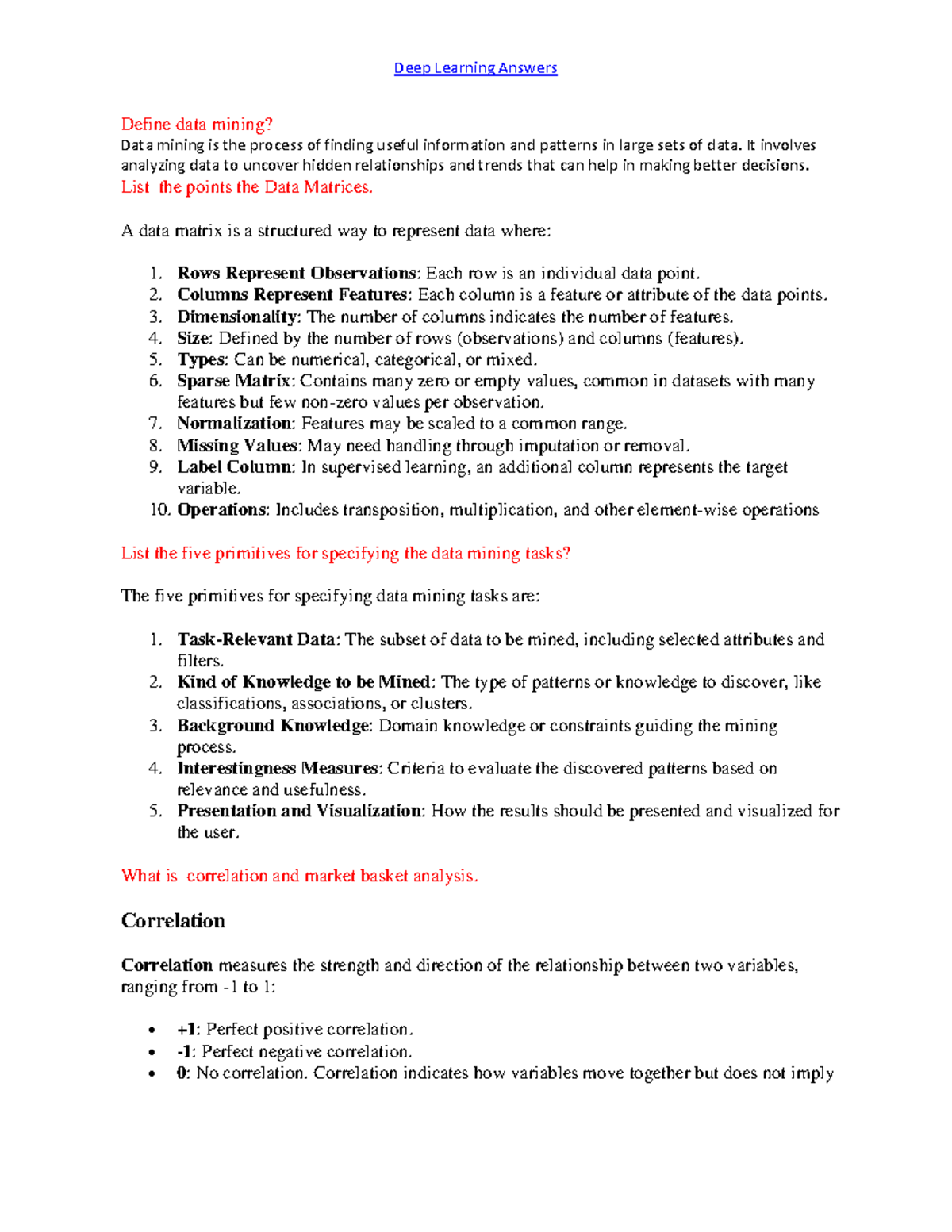 Data Mining ETE Answers: Key Concepts and Techniques - Studocu