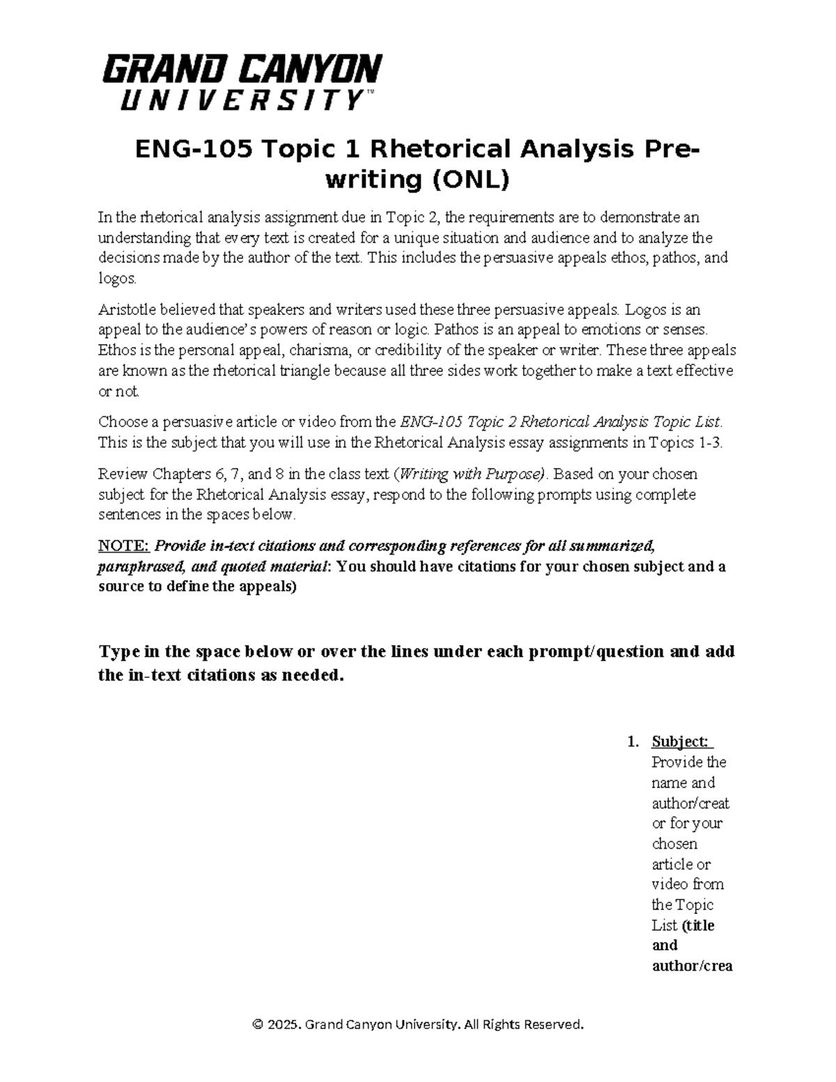 ENG-105ONL-Rhetorical Analysis Prewriting Exercise on Online Bullying ...