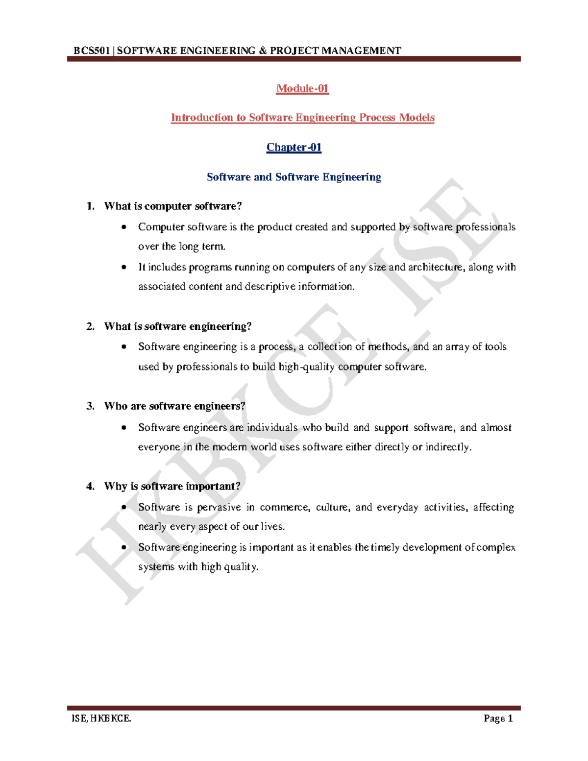 BCS501 Mod-1 & 2 SE&PM - Software Engineering Process Models Notes ...