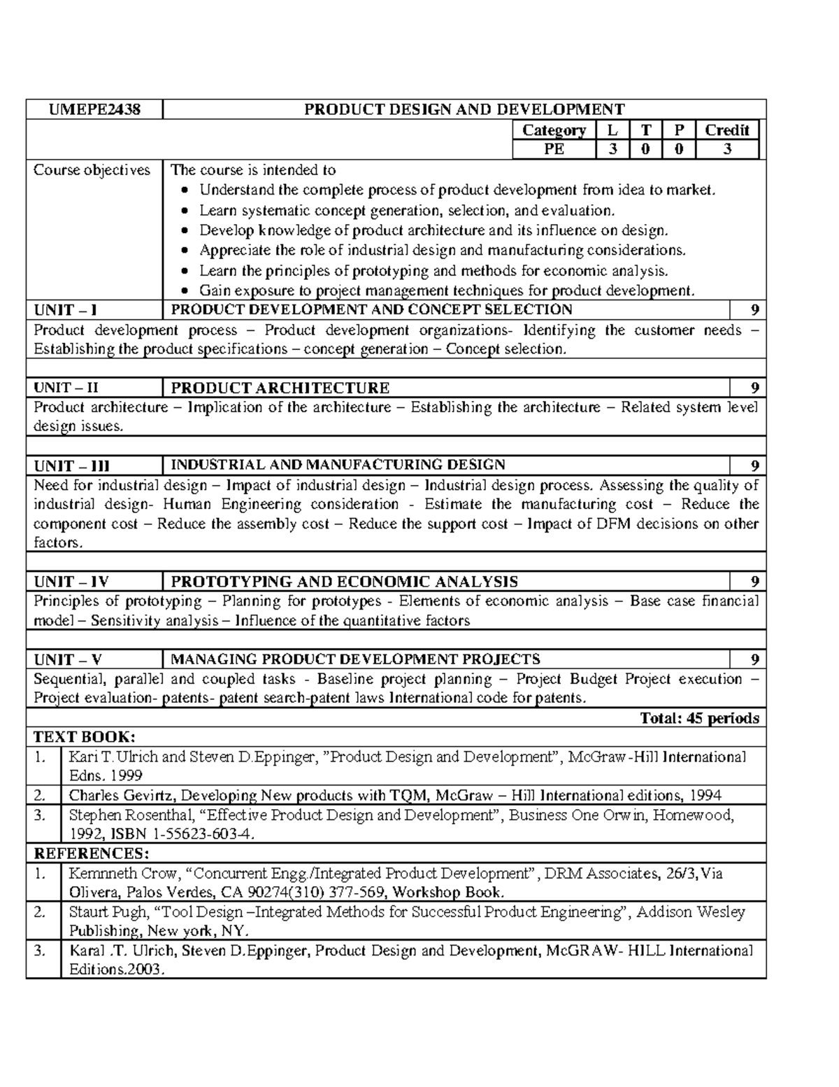 UMEPE2438 Final Exam - Product Design and Development Overview - Studocu