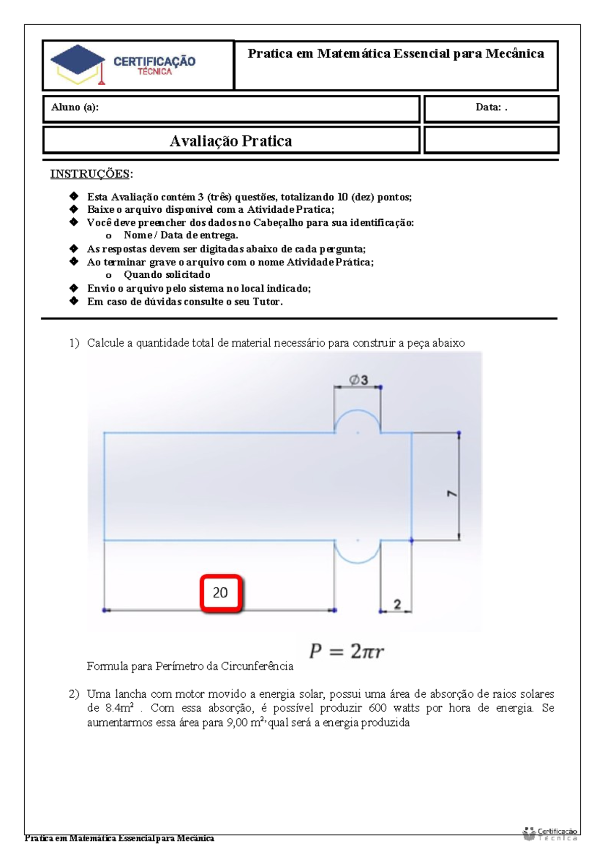 Atividade Prática - Matemática Essencial para Mecânica - Studocu