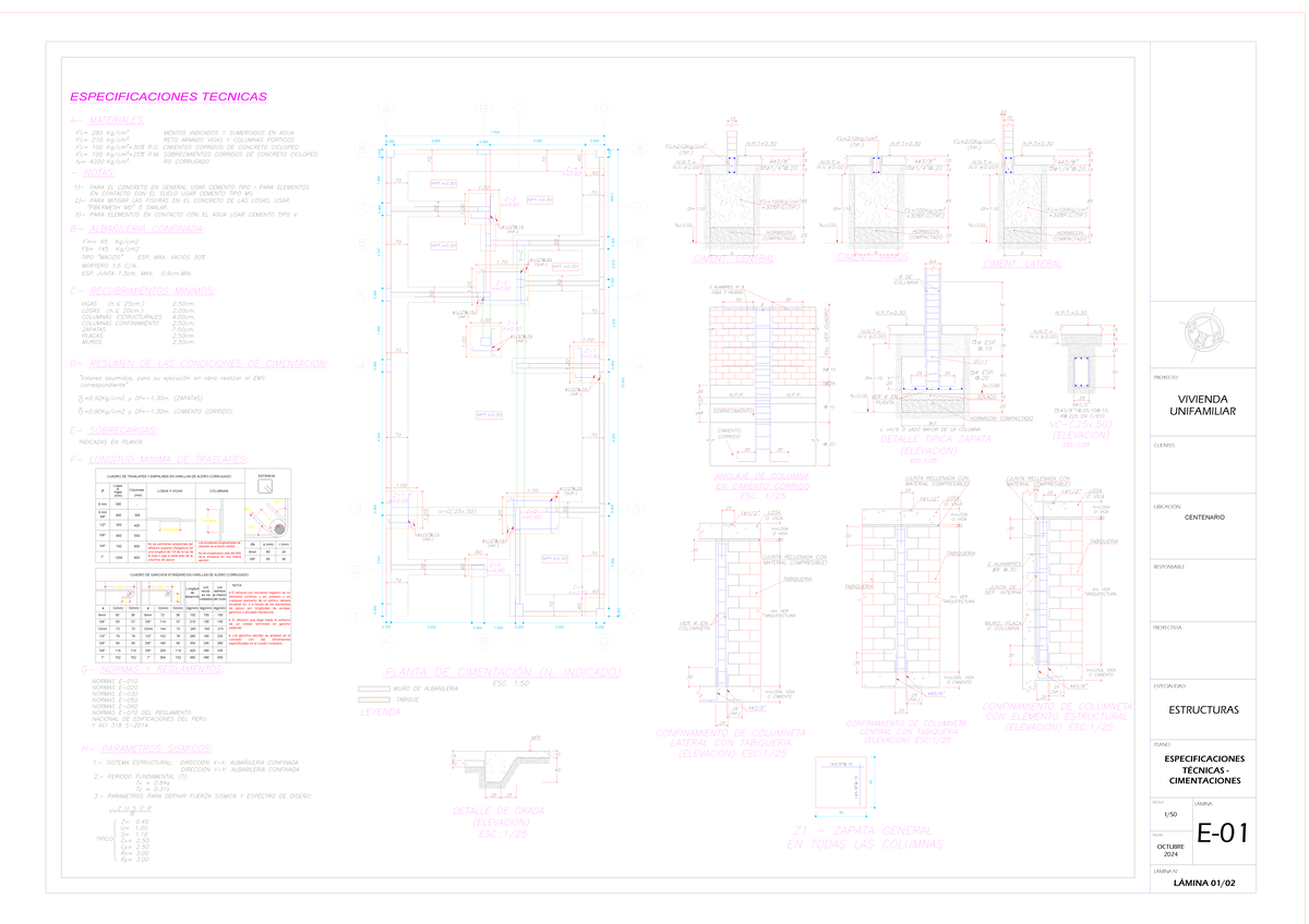 ES-2: Especificaciones Técnicas para Estructuras Centenario - Studocu