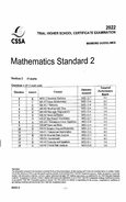 2022 Trial HSC Mathematics Standard 2 Exam Paper CSSA - Studocu