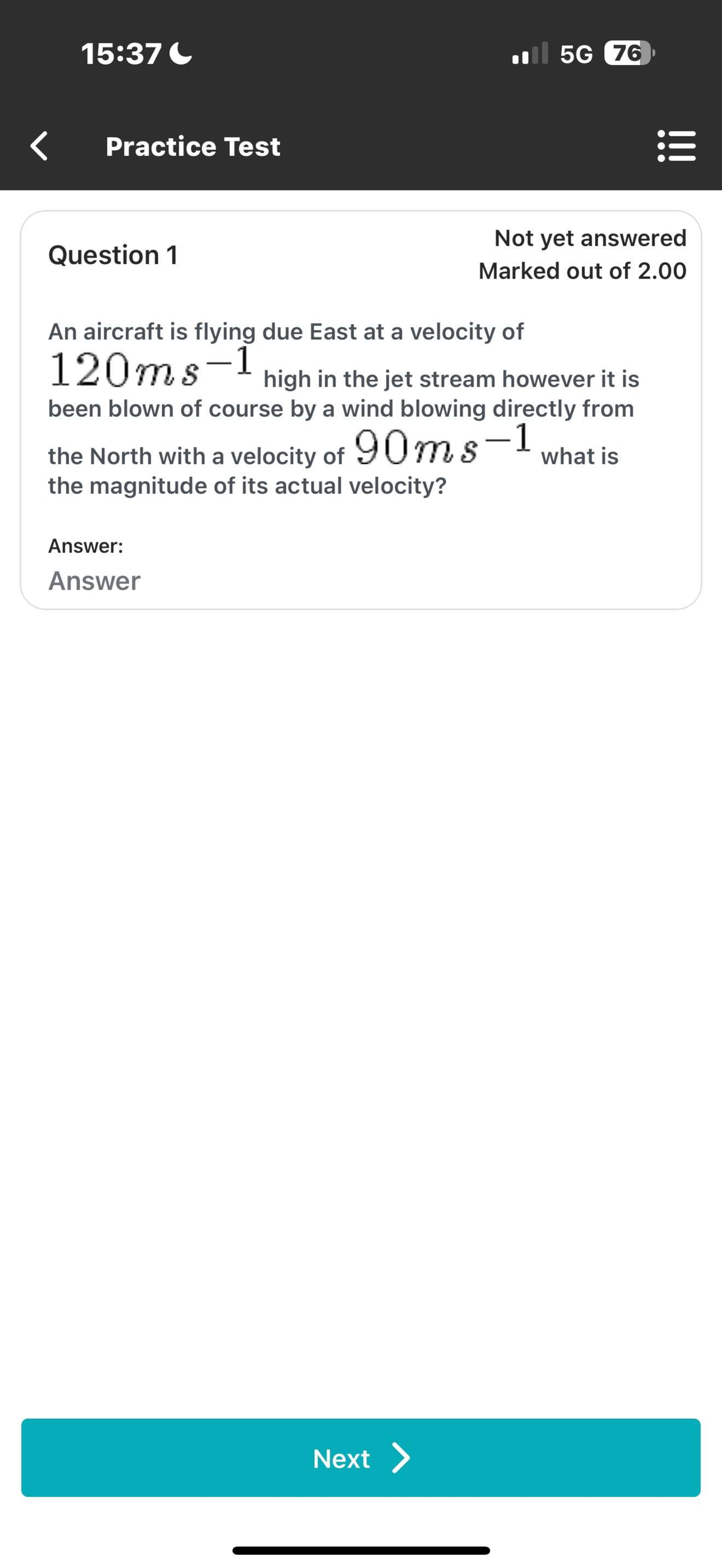 5G 76 & 5G 75 Practice Test: Mechanics & Motion Questions - Studocu