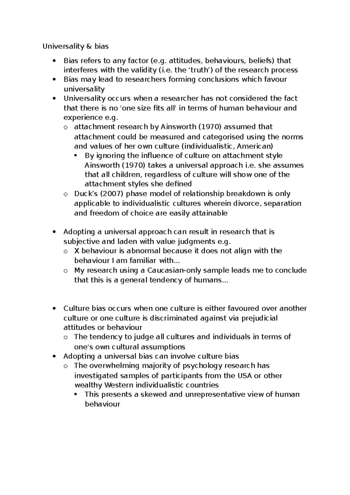 Culture Bias in Psychology: Understanding Universality and ...