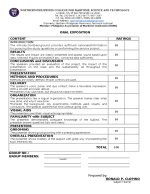 NPCMST - Northern Philippines College for Maritime, Science and ...