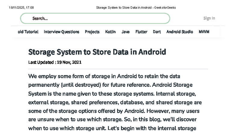 17:08 Storage System in Android: Understanding Data Storage Options ...