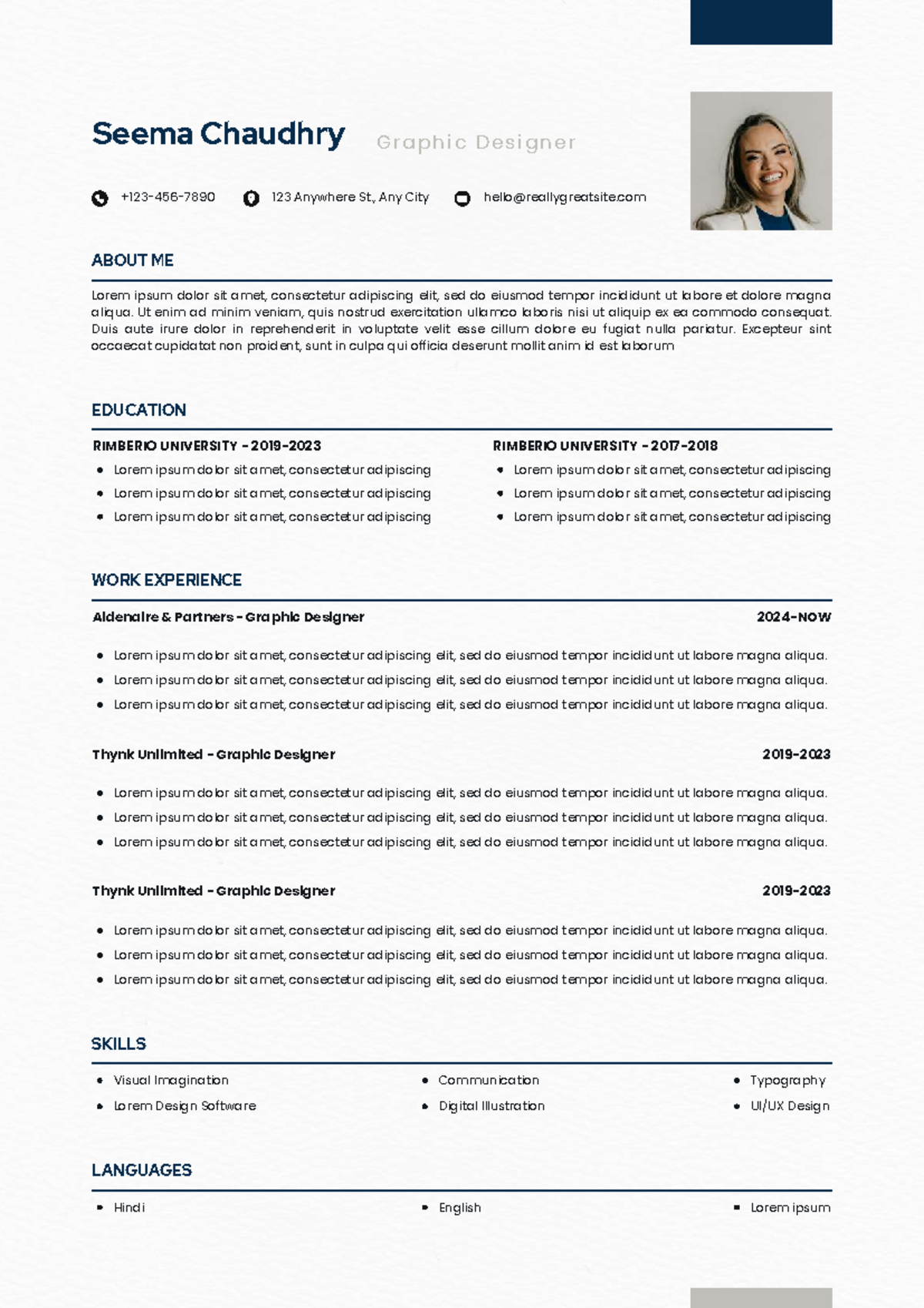 Blue and White Simple Professional A4 Resume - 20260415 - Studocu