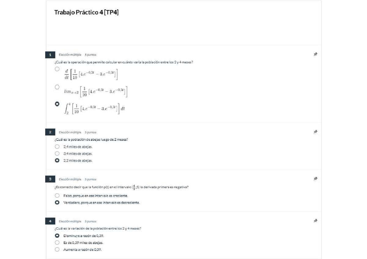 TP 4: Ejercicios de Elección Múltiple sobre Población de Abejas - Studocu