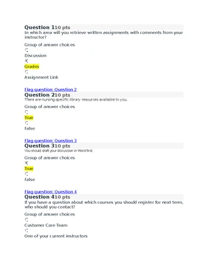 Week One Quiz - Week one Quiz with answers - Question 1 In which area ...