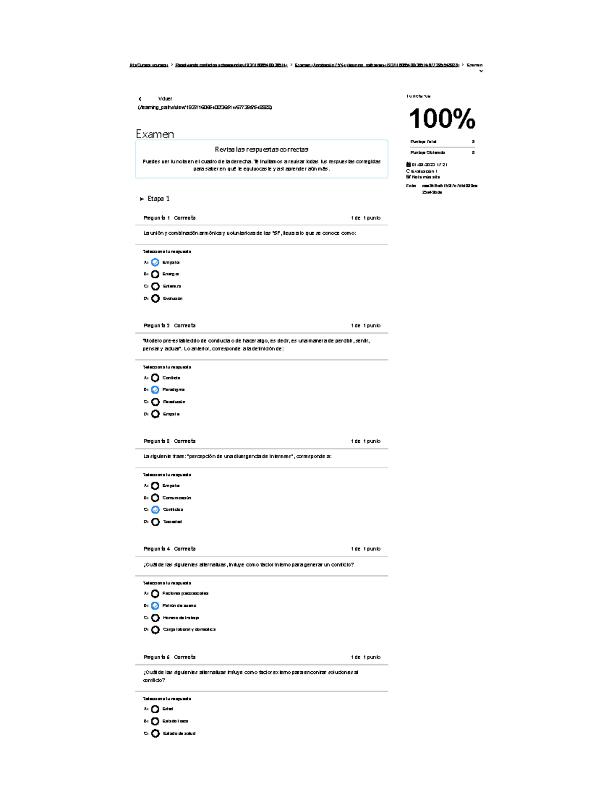 Resolviendo Conflictos - Examen Final eClass 2023 - Studocu