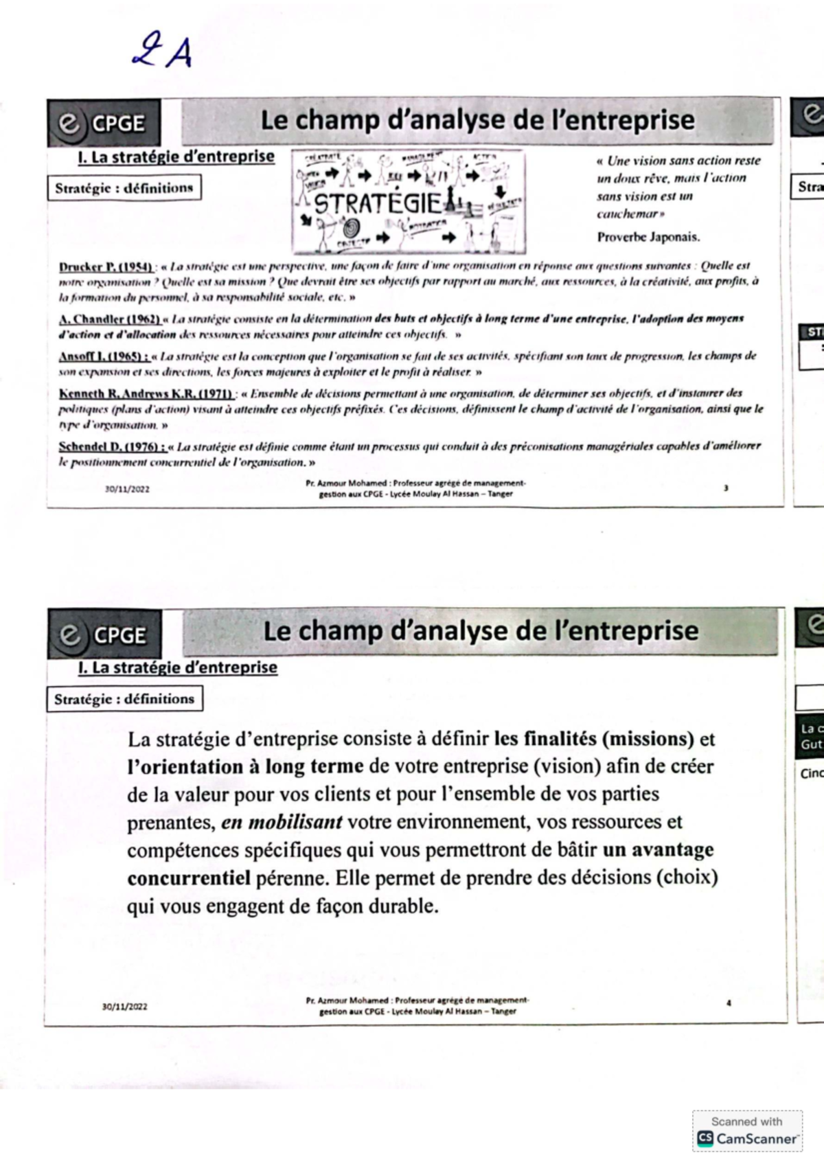 T1-2 Démarche Stratégique : Concepts et Définitions de la Stratégie ...