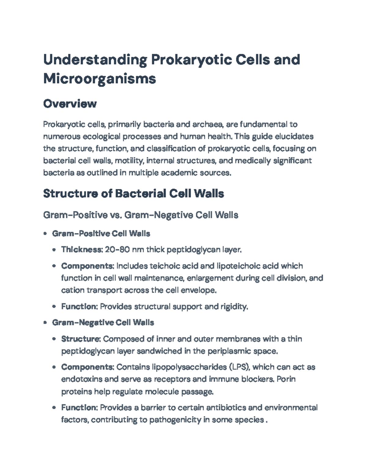 Prokaryotic Cells: Structure, Function, and Taxonomic Classification ...