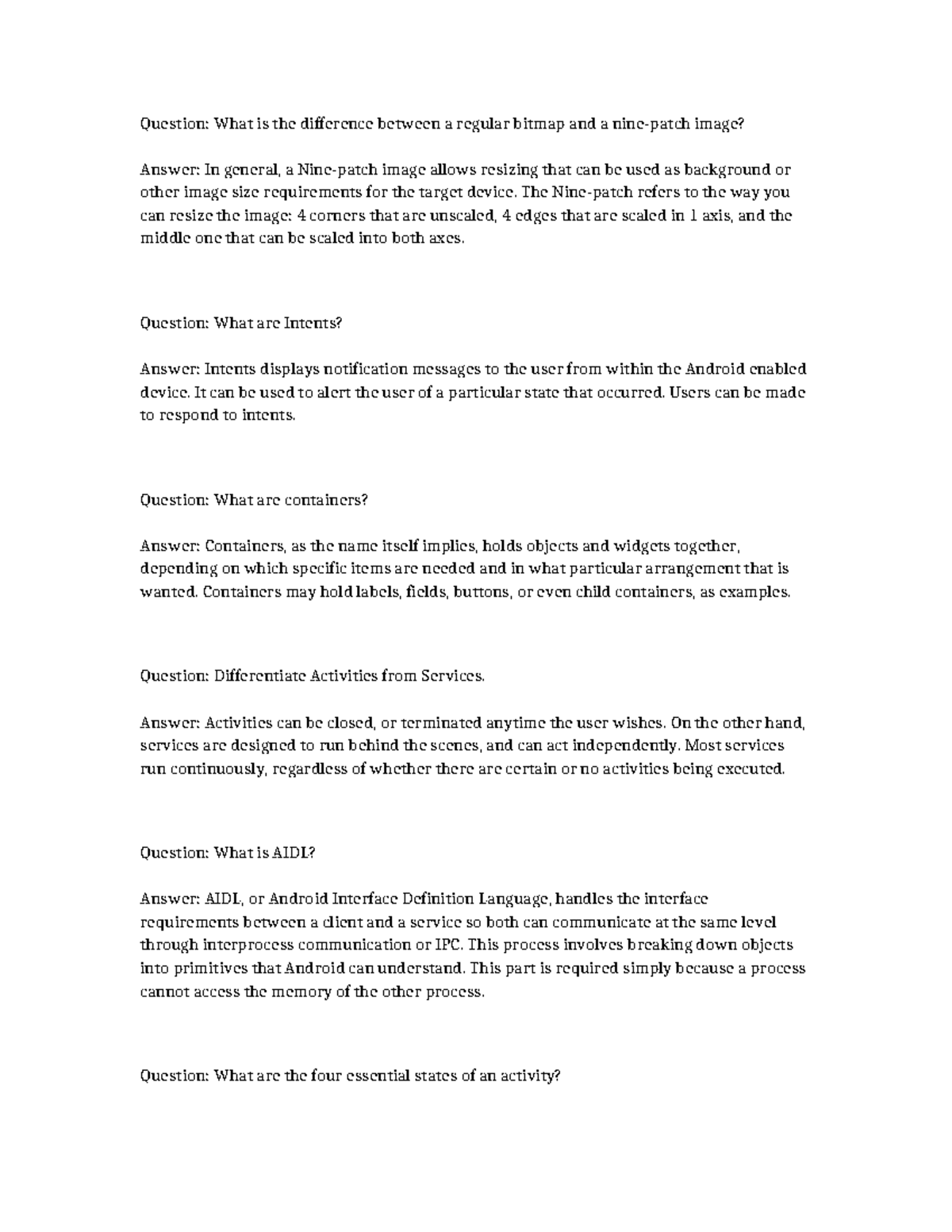 Android Development: Understanding Bitmaps, Intents, & Activities - Studocu