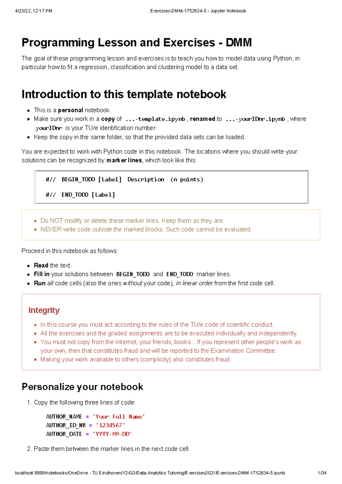 Exercises DMM 2021 2022 Full Score - Programming Lesson and Exercises ...