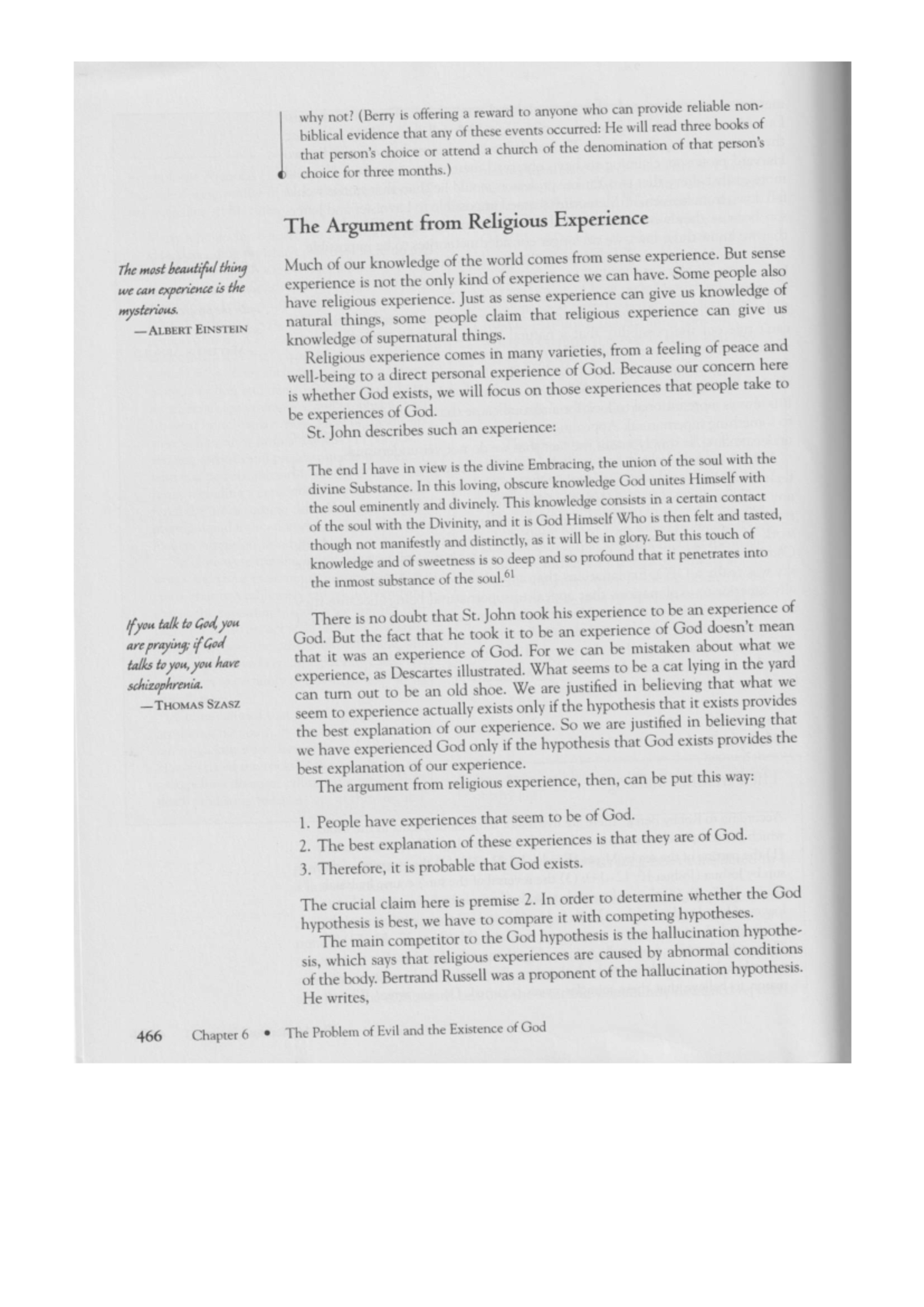PHIL 101: The Argument from Religious Experience and Ontological ...