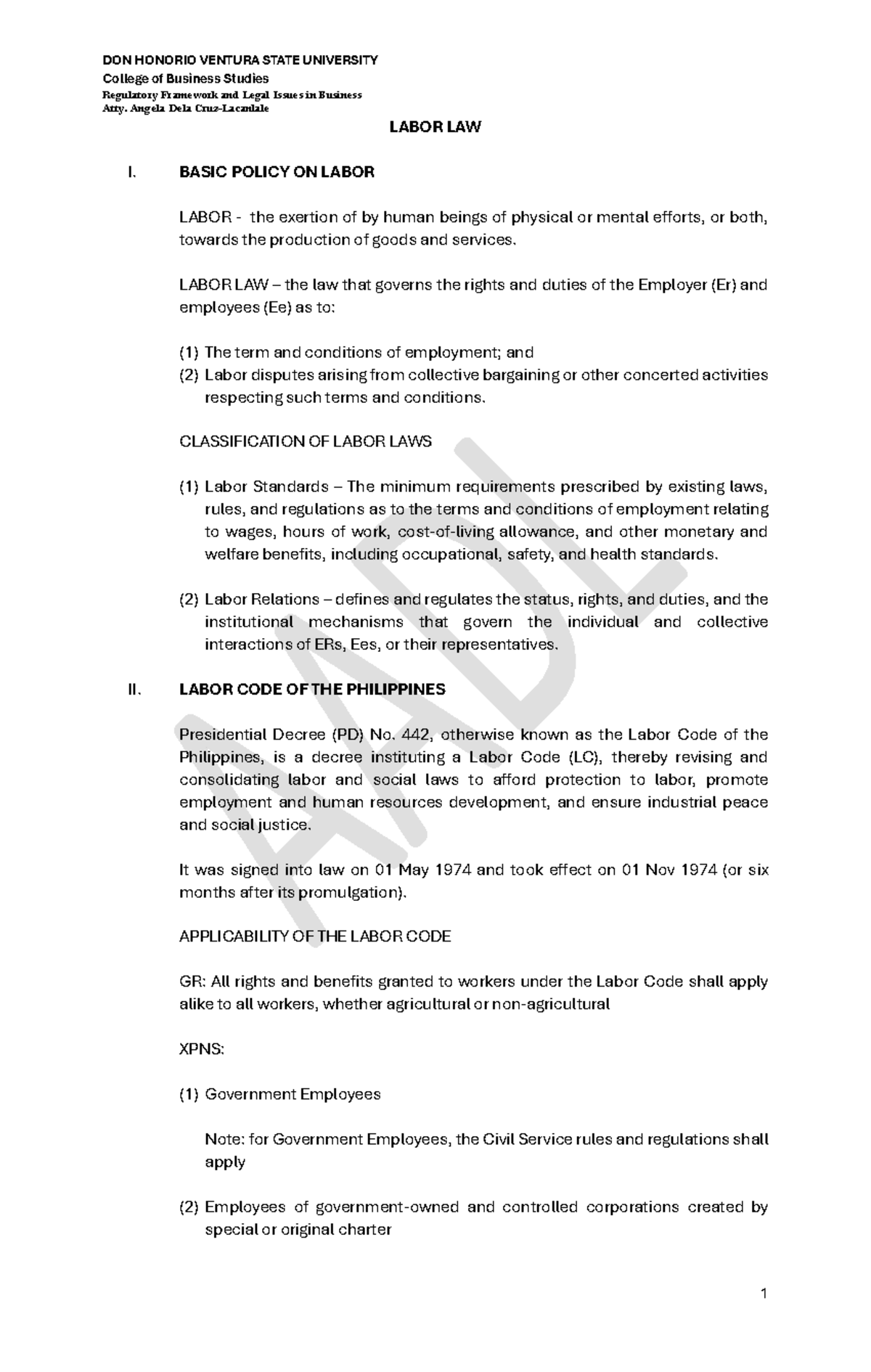 Week-4-Labor-Law AADL - College of Business Studies Regulatory ...