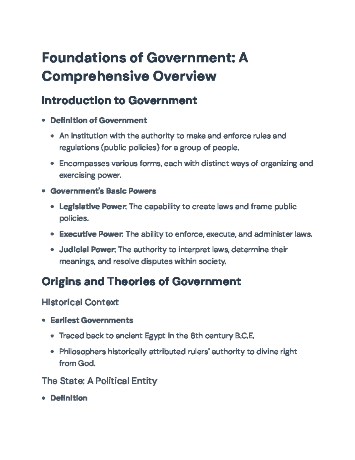 Foundations of Government: Overview of Types and Functions (Gov 101 ...