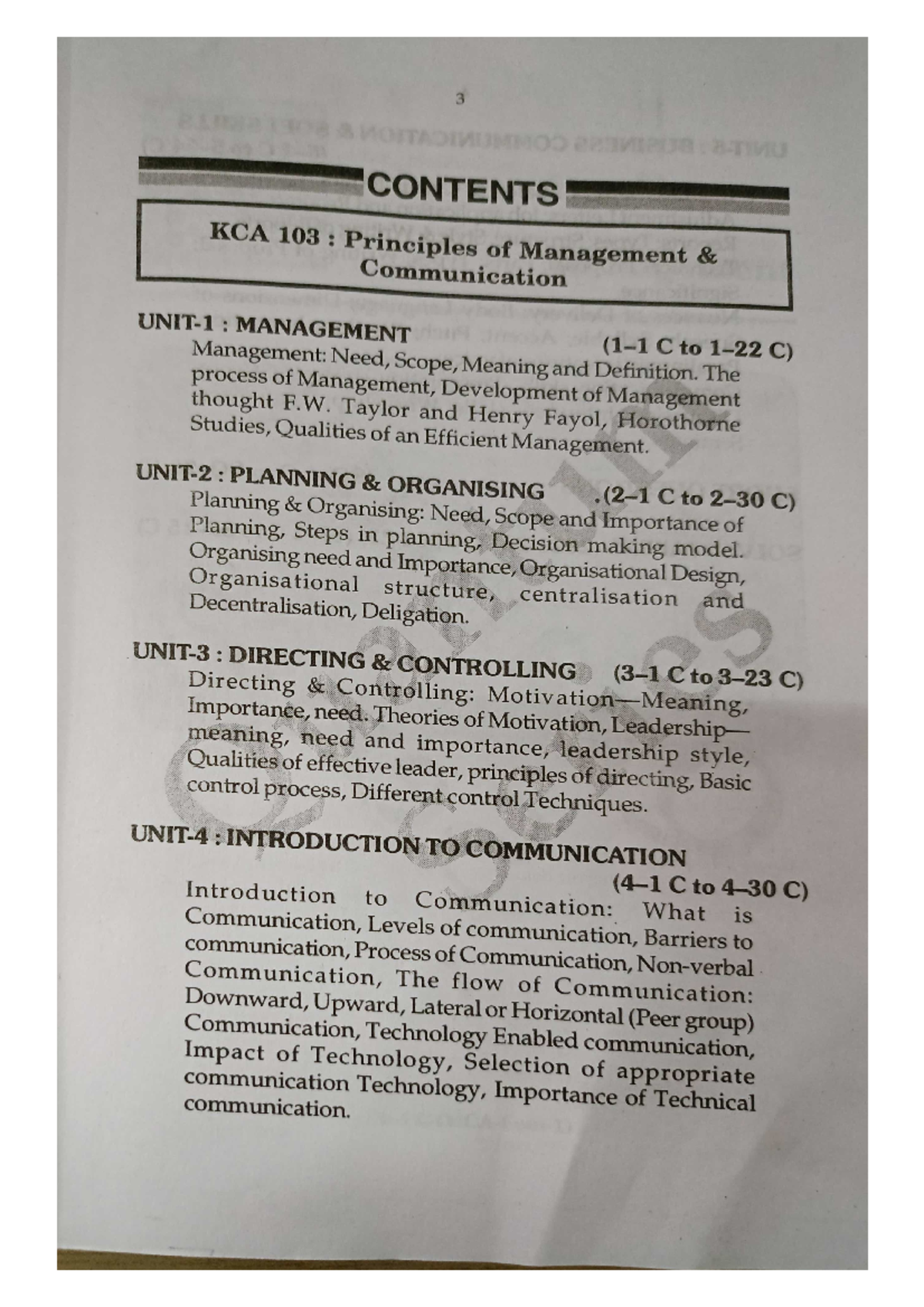 Principles of Management KCA 103 | MCA 1st Sem Study Notes - Studocu