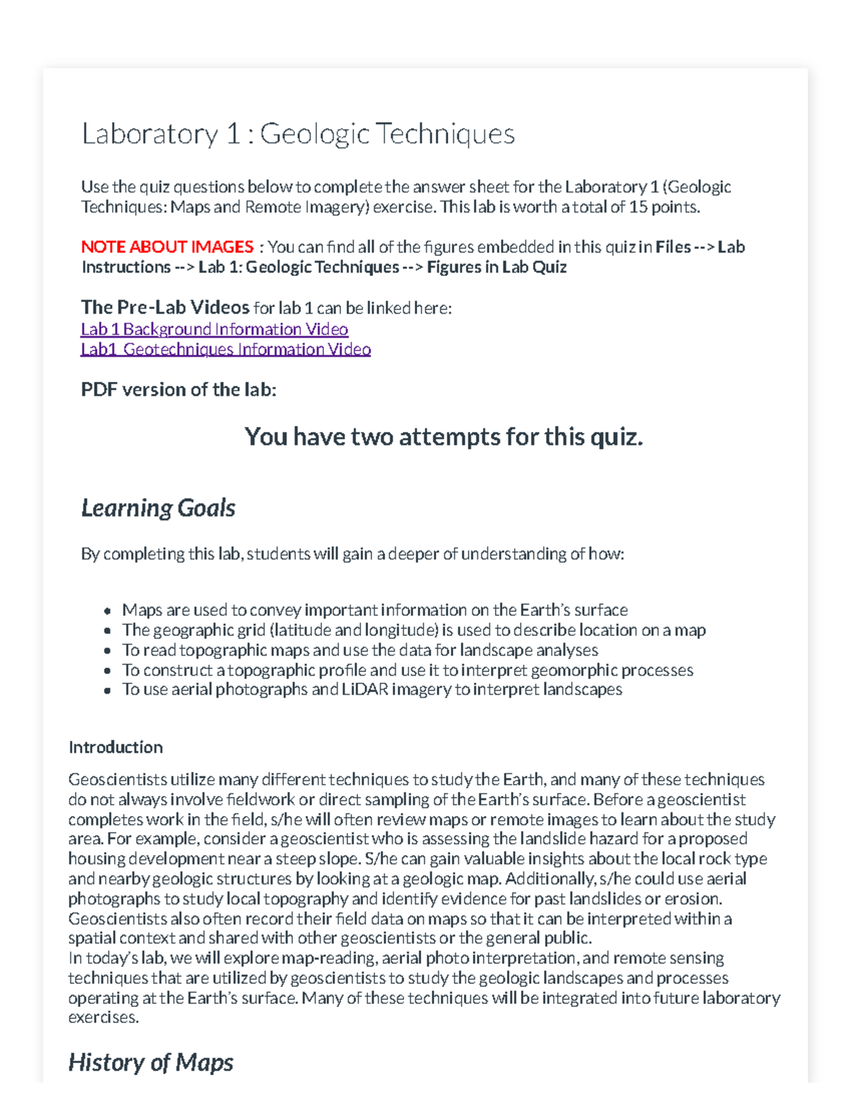 ESS 101 Lab 1: Geologic Techniques in Map Reading and Remote Sensing ...