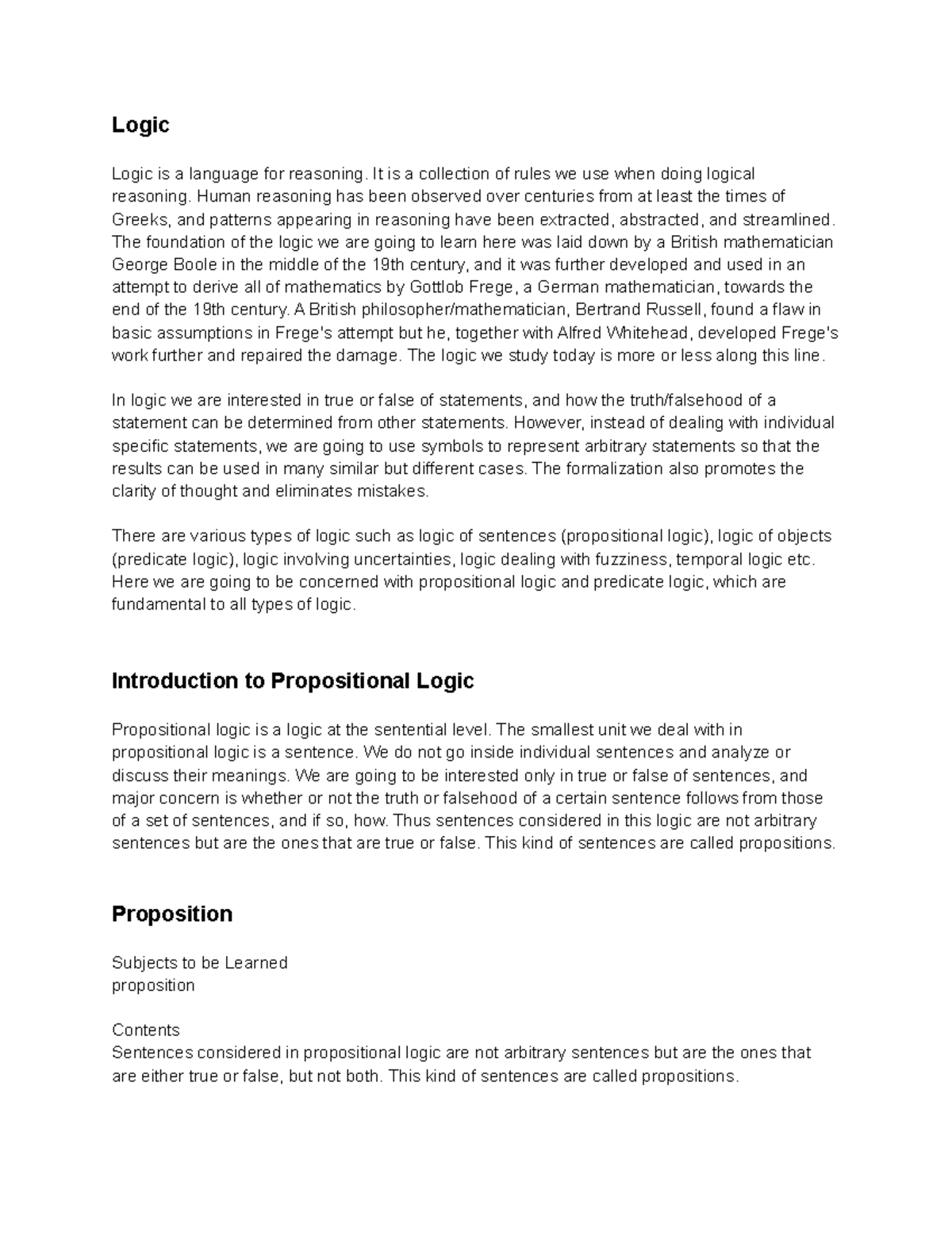 Unit 3 - Understanding Logic in Mathematics and Its Practical ...