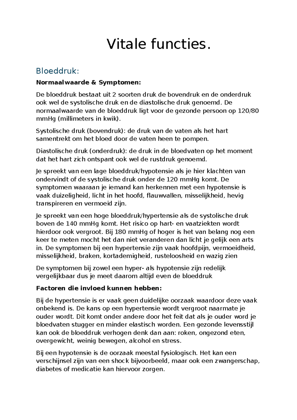 Vital Functions Overview - Bloeddruk, Polsslag & Ademfrequentie ...
