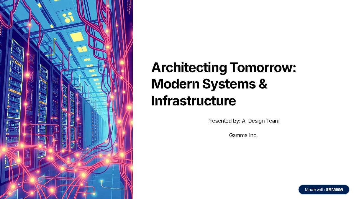 Architecting Tomorrow: Modern Systems & Infrastructure Overview - Studocu