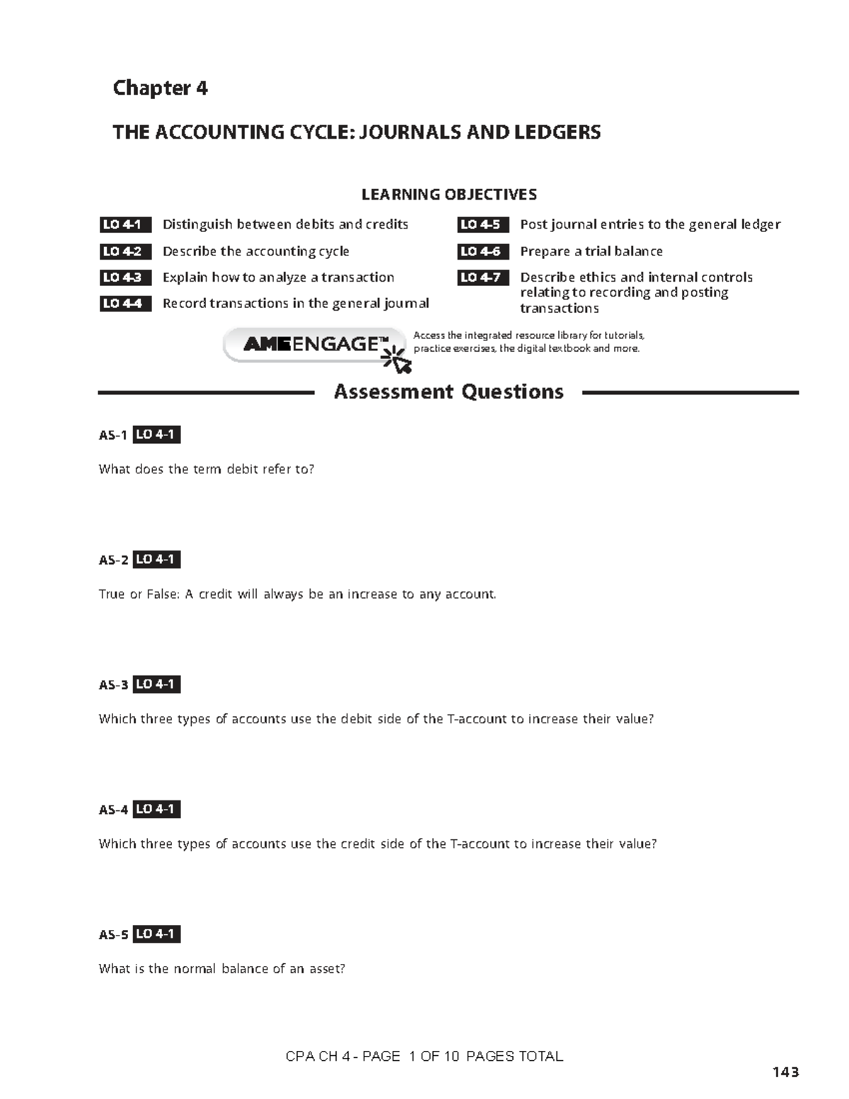 Chapter 4: The Accounting Cycle - Journals and Ledgers (CPA) - Studocu