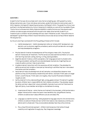 [Solved] list the 6 Early Learning and Development Areas ELDAS - Early ...